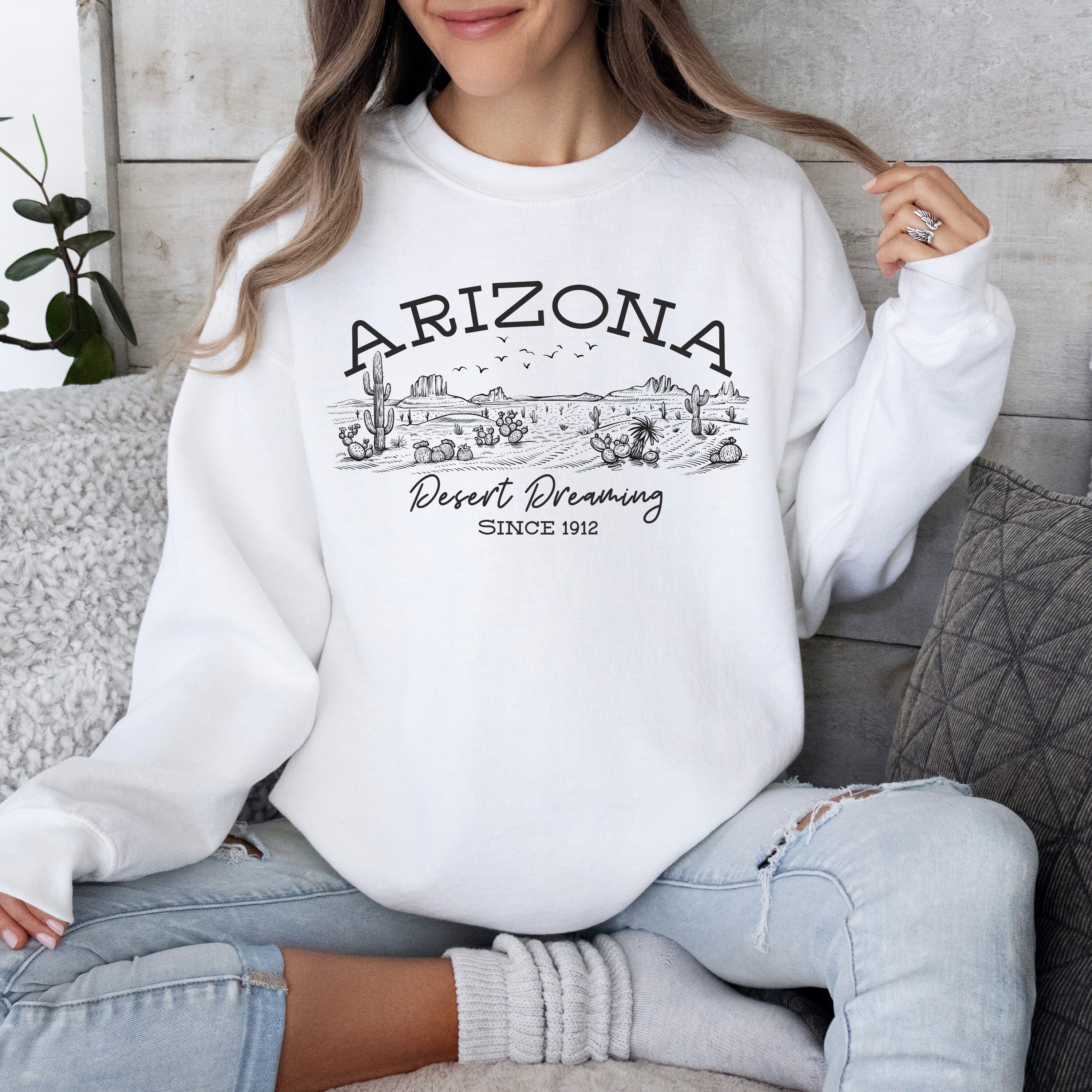 Arizona Sweatshirt, Arizona Desert Shirt, Arizona Crewneck, AZ Shirt ...