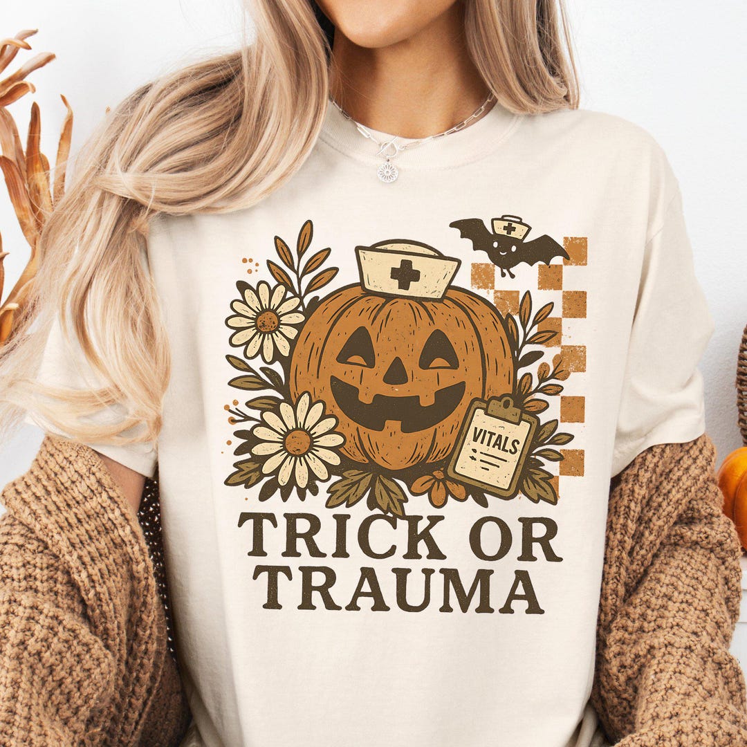 Funny Halloween Trauma Nurse Shirt, Er Trauma Nursing Tshirt, Comfort ...