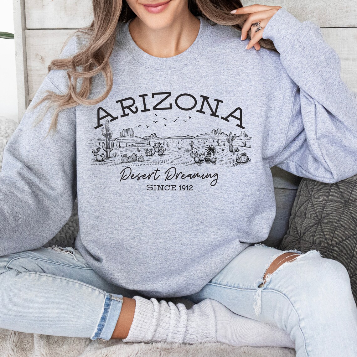Arizona Sweatshirt, Arizona Desert Shirt, Arizona Crewneck, AZ Shirt ...