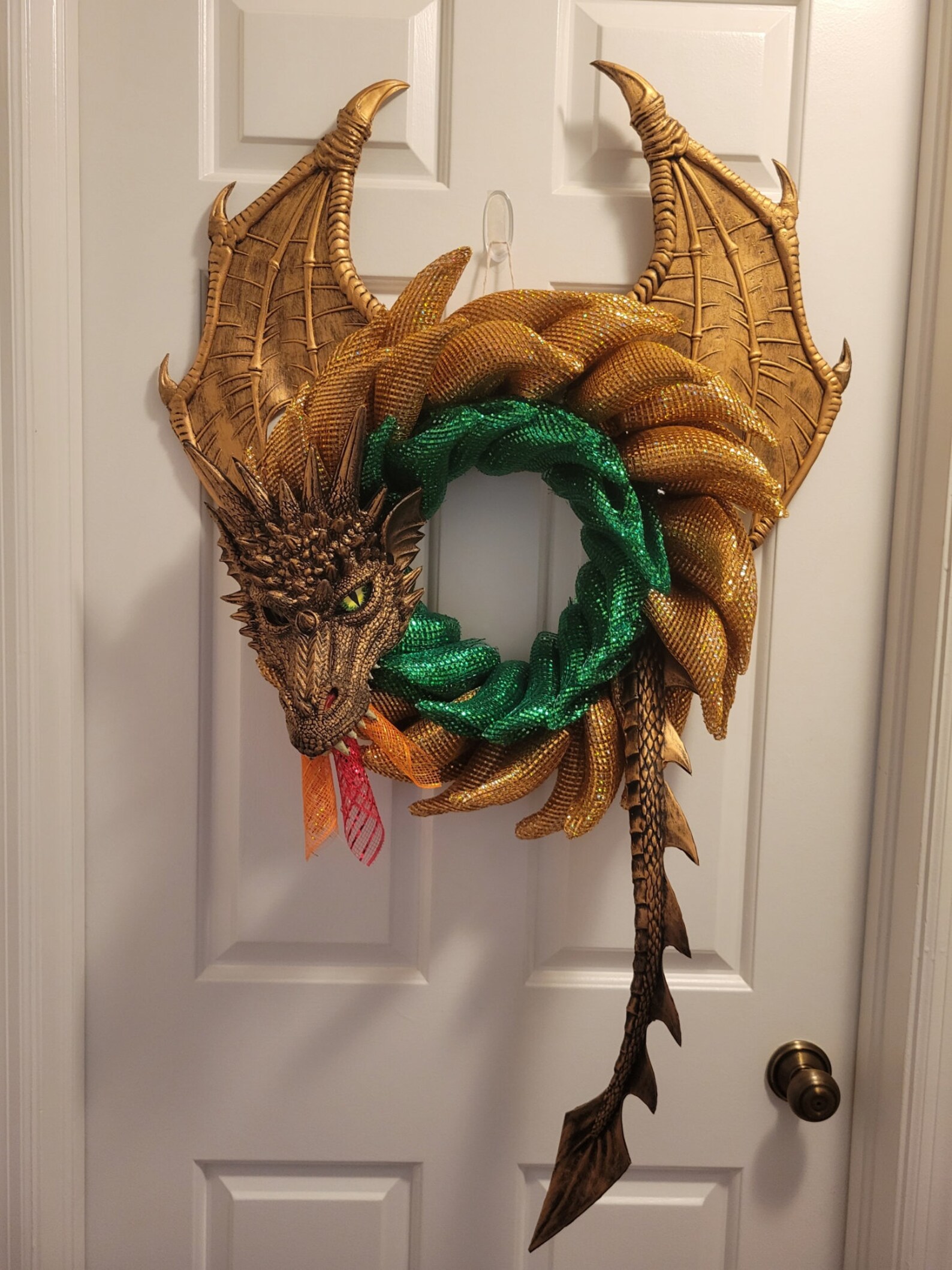 Fire Breathing Dragon Wreaths - Red, Gold, Pink, Black, Blue With ...