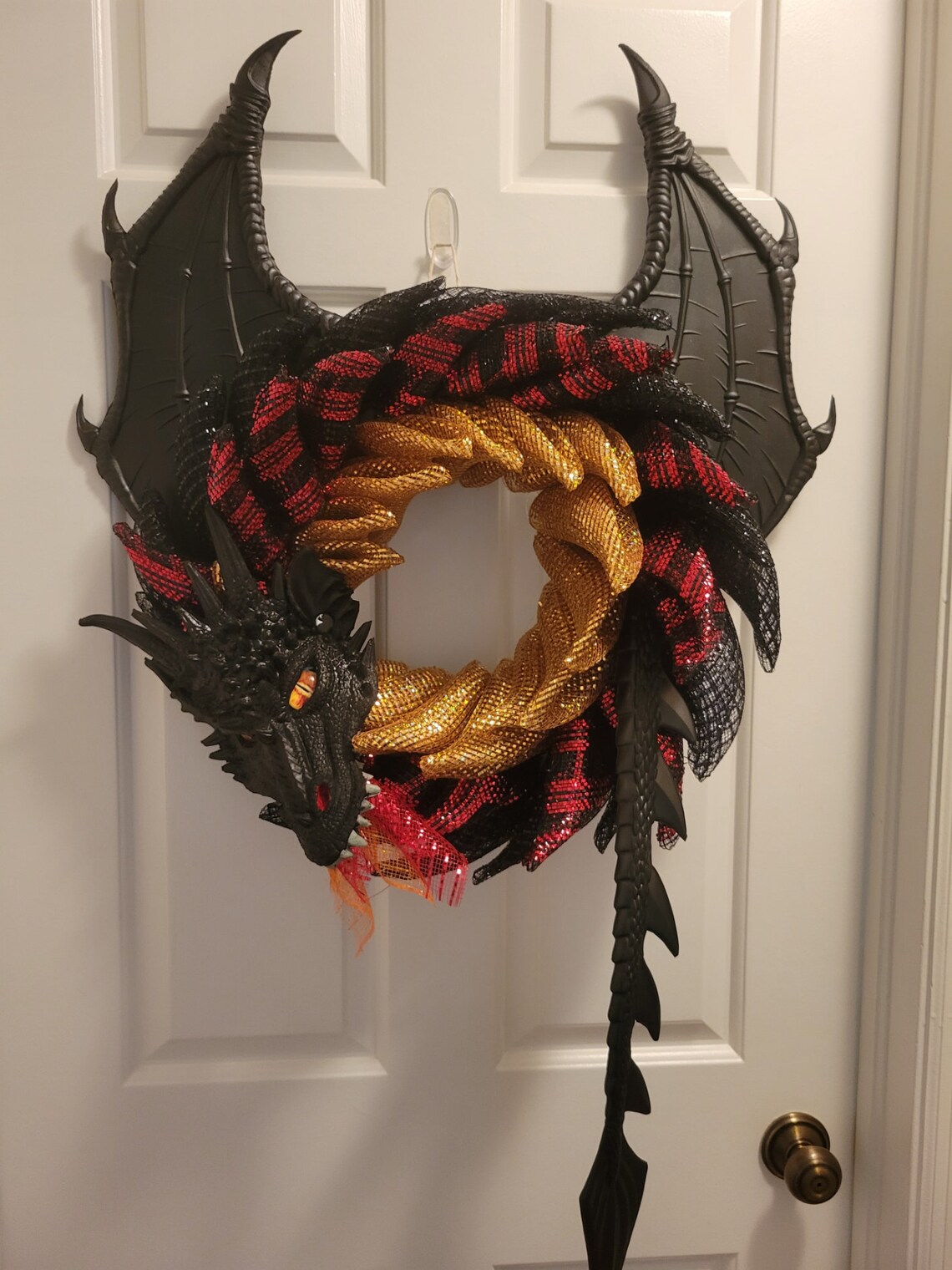 Fire Breathing Dragon Wreaths - Red, Gold, Pink, Black, Blue With ...