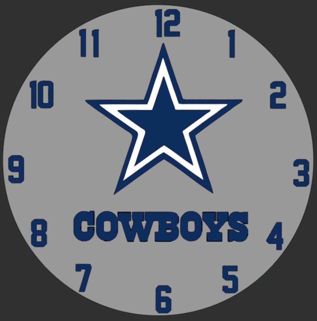 Cowboys Hand Made Painted/viynl Clocks - Etsy