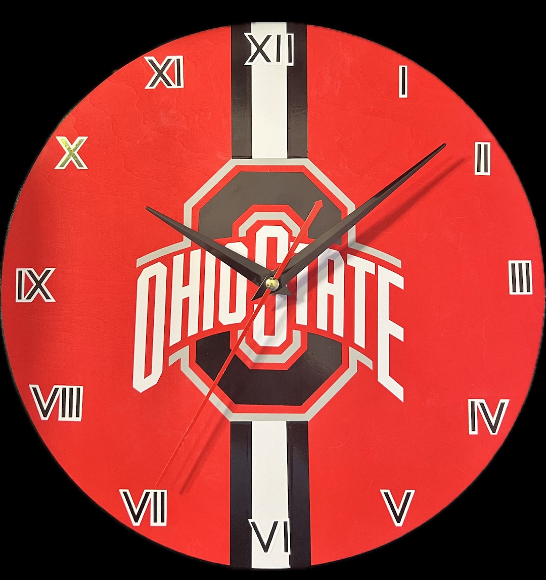 Ohio State Buckeyes Hand Made Painted/vinyl Clocks - Etsy