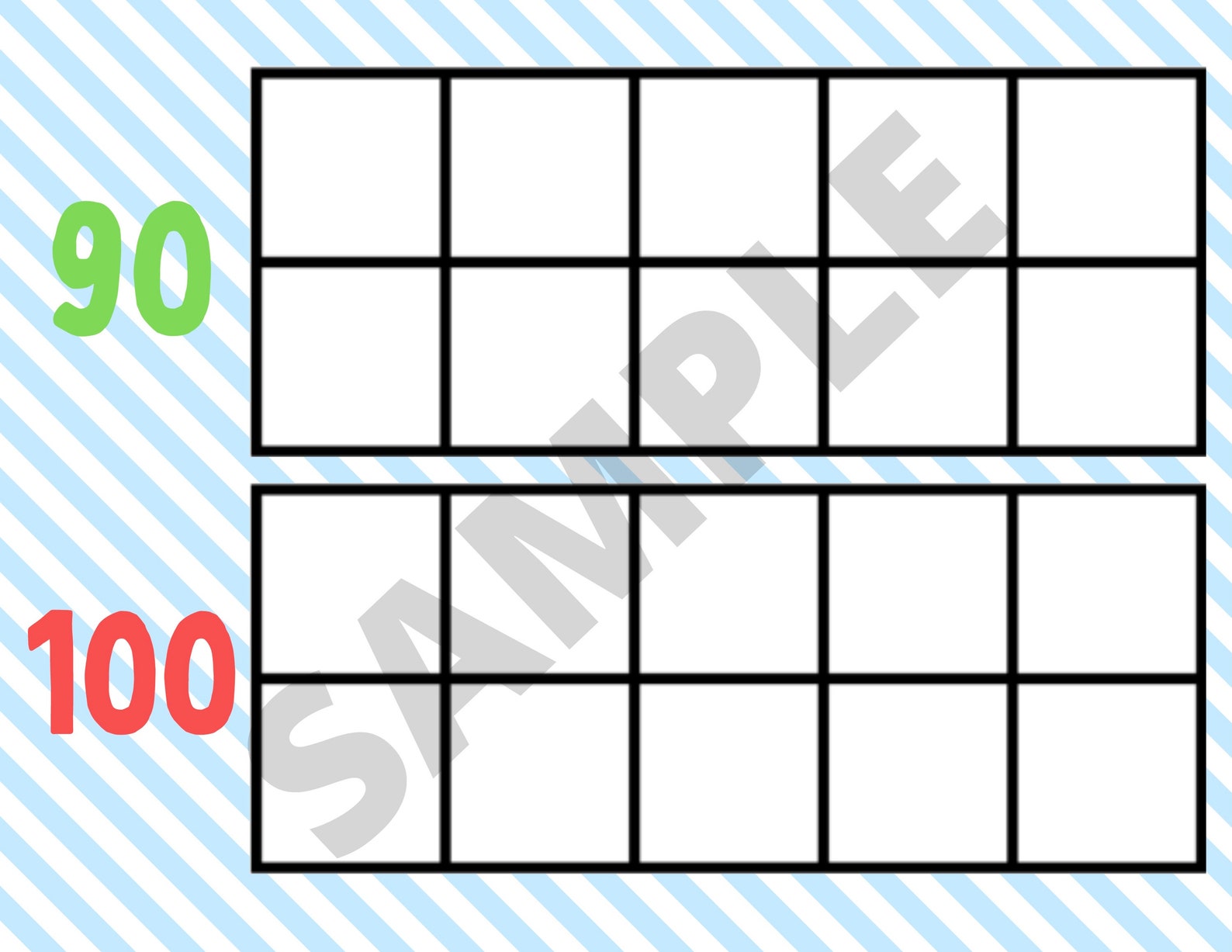 Days of School Tens Frames Poster Printable - Etsy