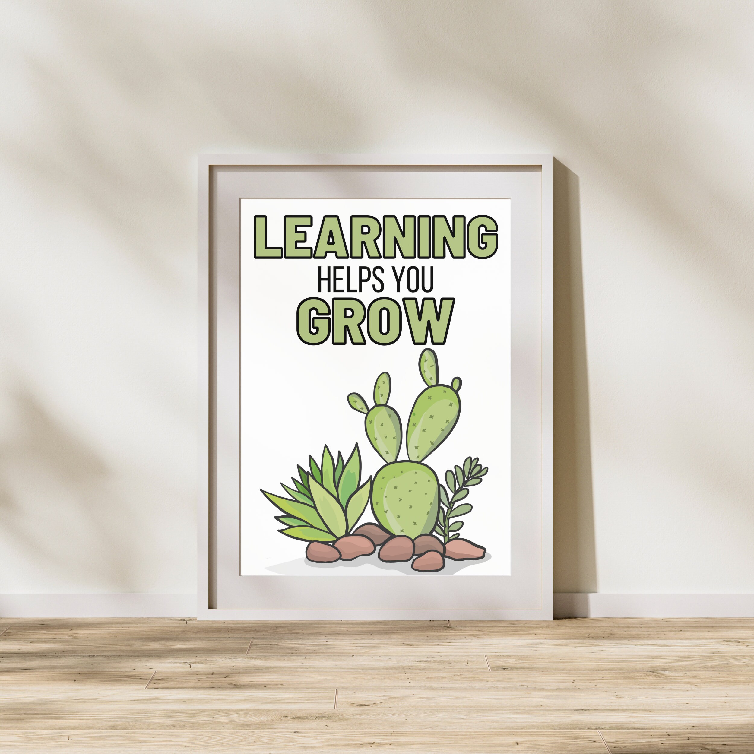 Learning Helps You Grow Poster for Classroom - Etsy