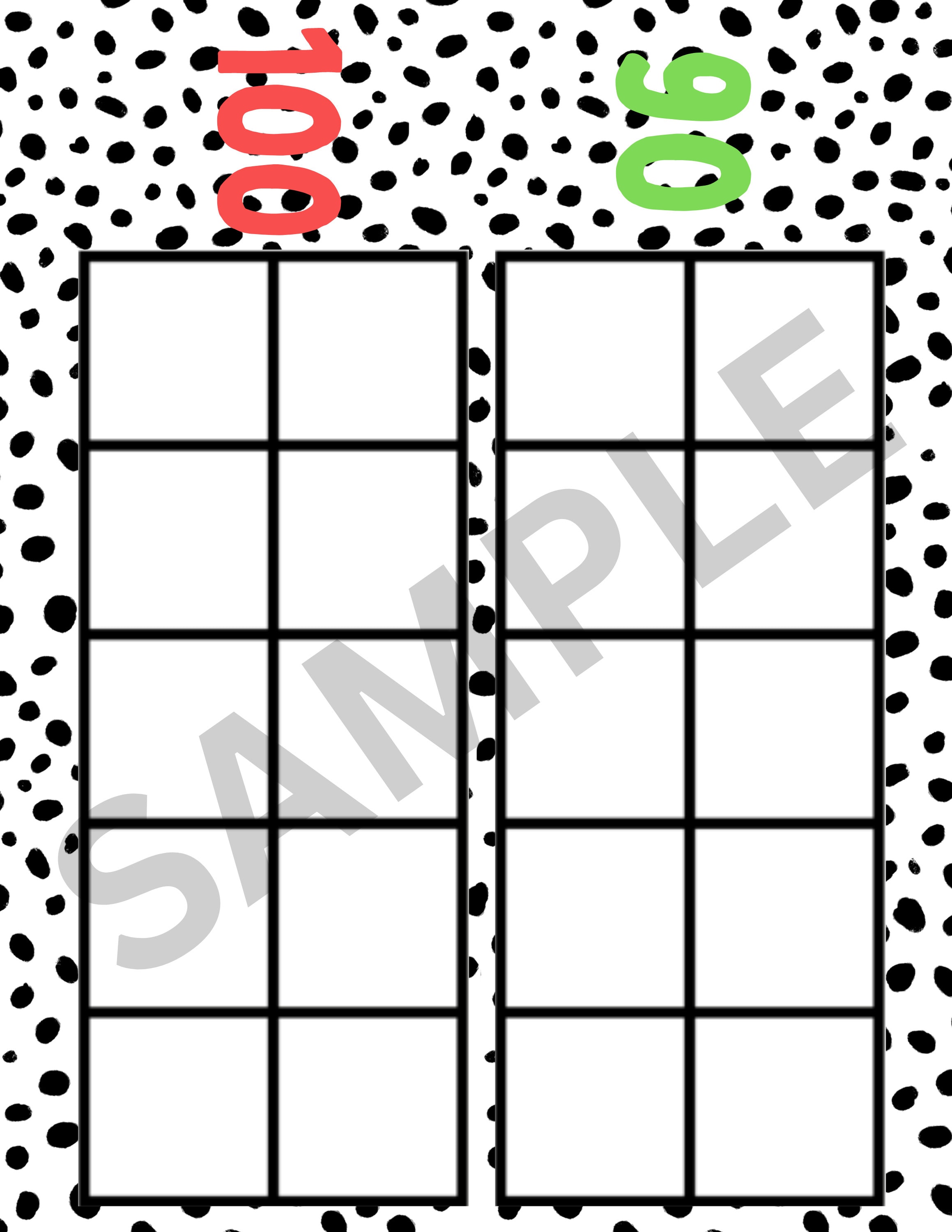 Days of School Tens Frames With Dots Poster Printable - Etsy