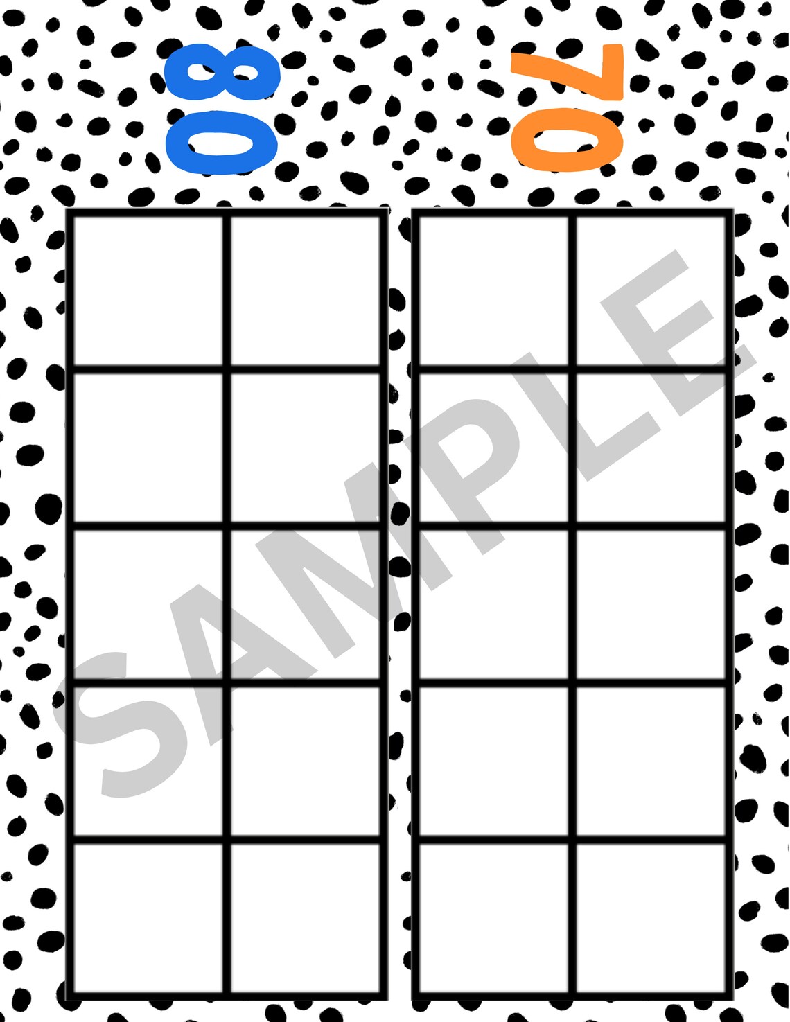 Days of School Tens Frames With Dots Poster Printable - Etsy