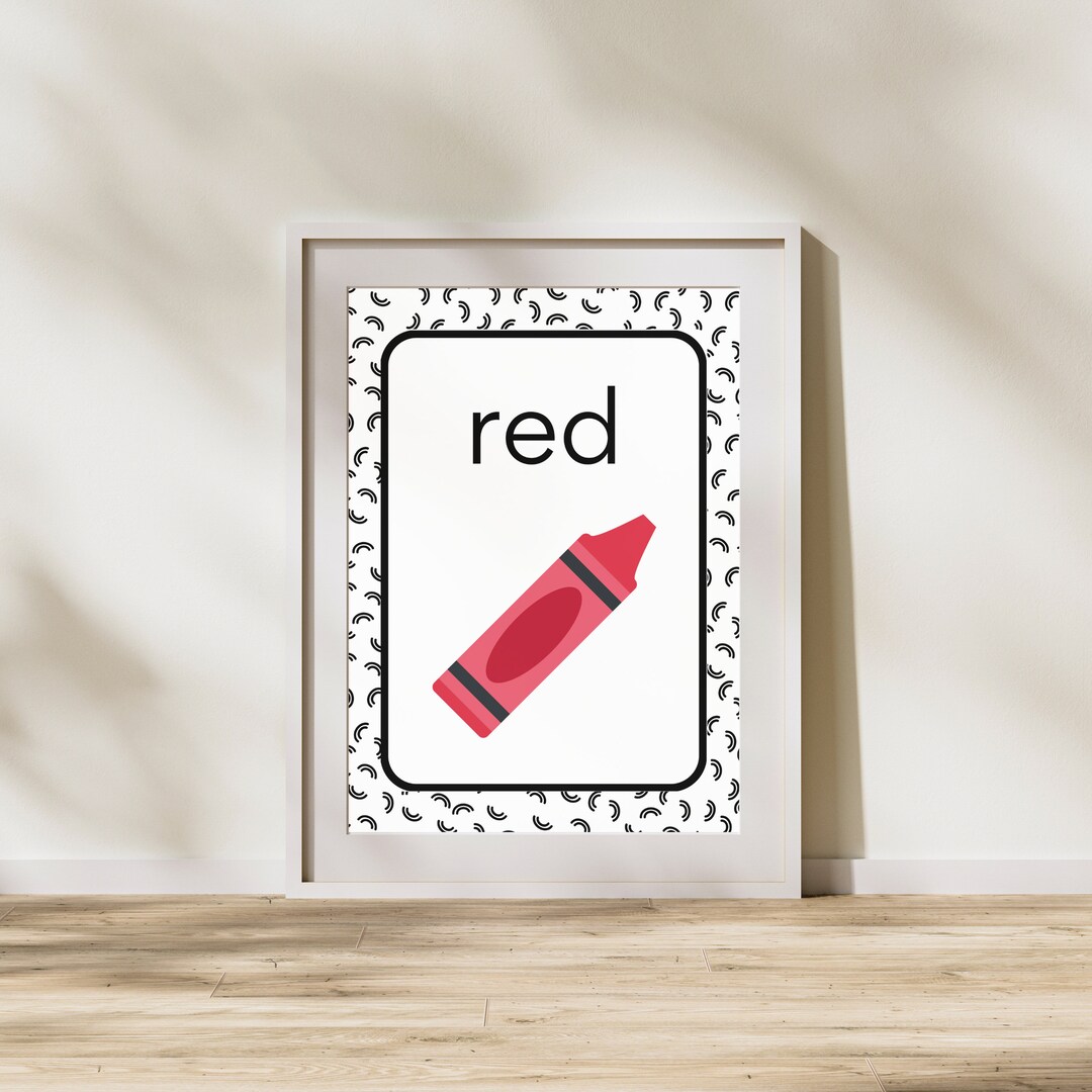 Learning Colors Crayon Posters for Classroom - Etsy