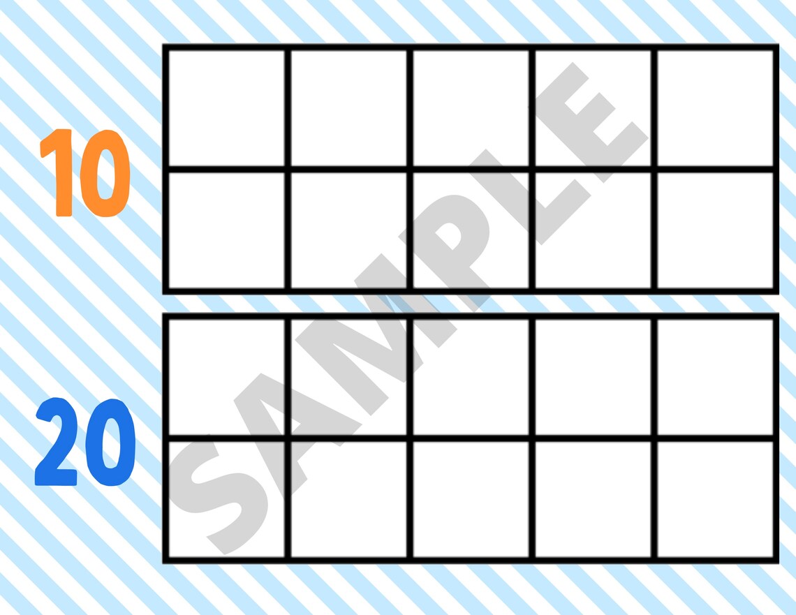 Days of School Tens Frames Poster Printable - Etsy