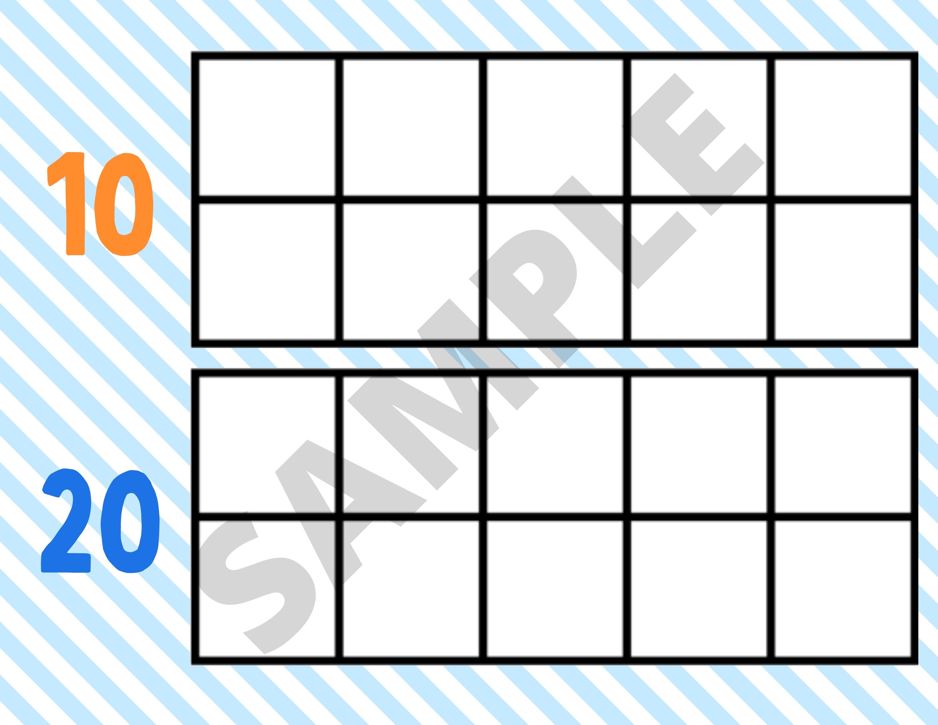 Days of School Tens Frames Poster Printable - Etsy