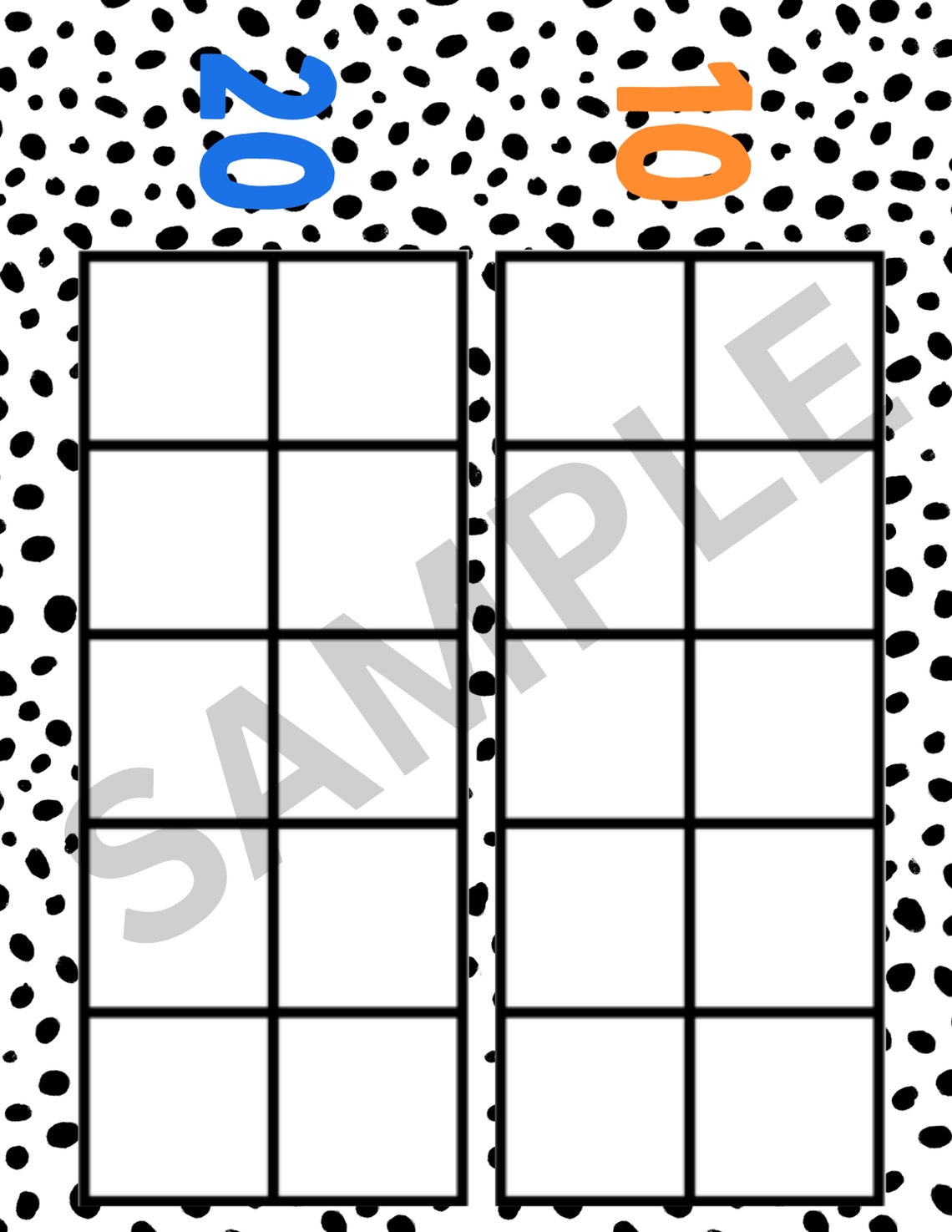 Days of School Tens Frames With Dots Poster Printable - Etsy