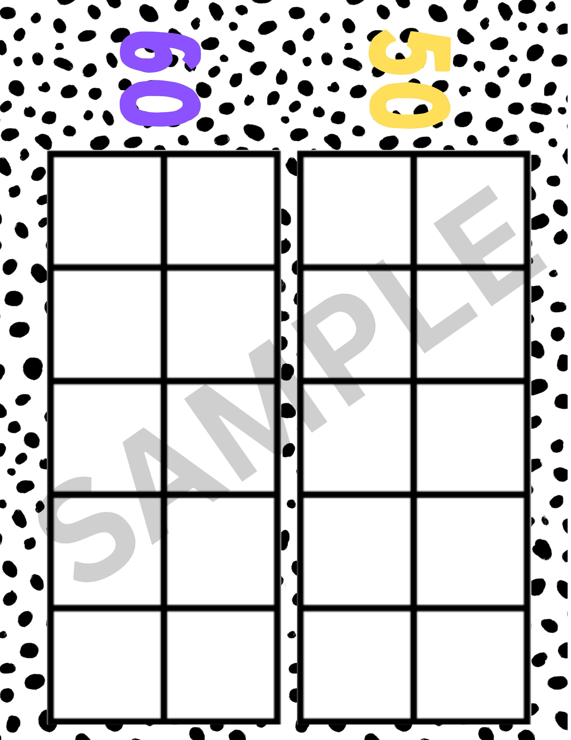 Days of School Tens Frames With Dots Poster Printable - Etsy
