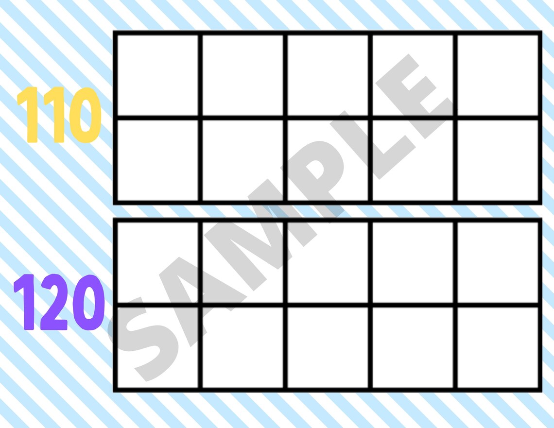 Days of School Tens Frames Poster Printable - Etsy