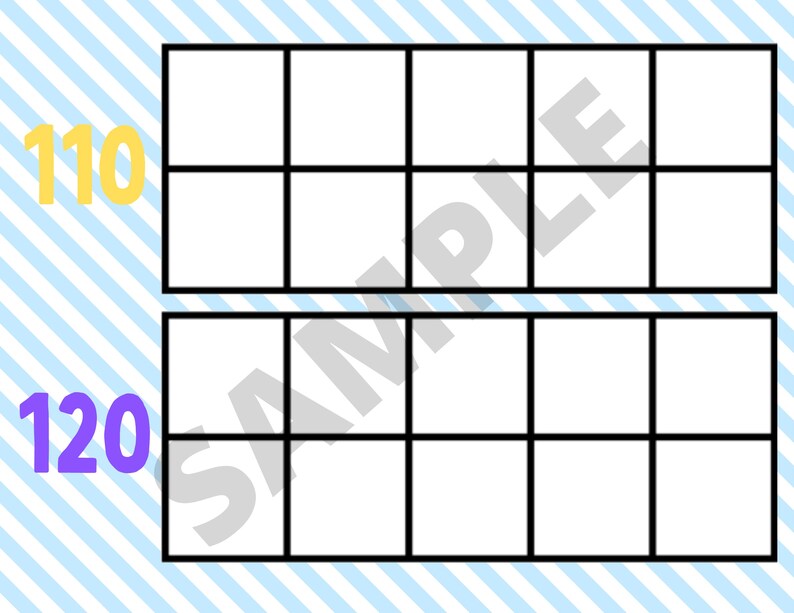 Days of School Tens Frames Poster Printable - Etsy