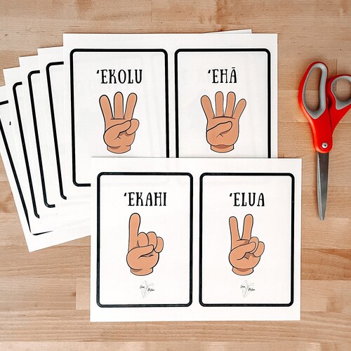 Hawaiian Flashcards Numbers in Hawaiian ʻŌlelo Hawaiʻi - Etsy