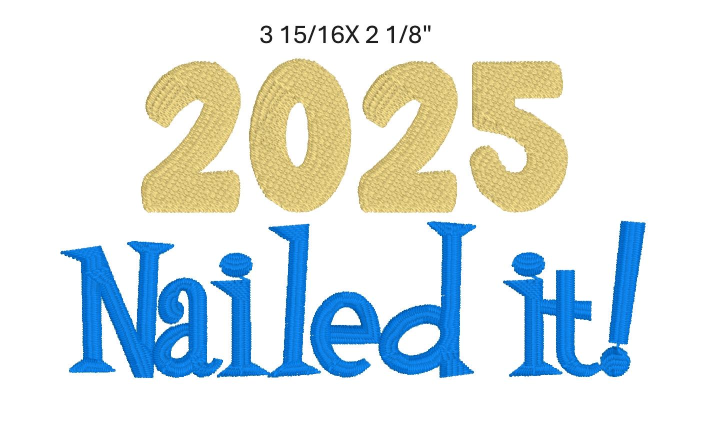 Class of 2025 Graduation Embroidery Files- 8 Designs-7 Fill, 1 Applique ...