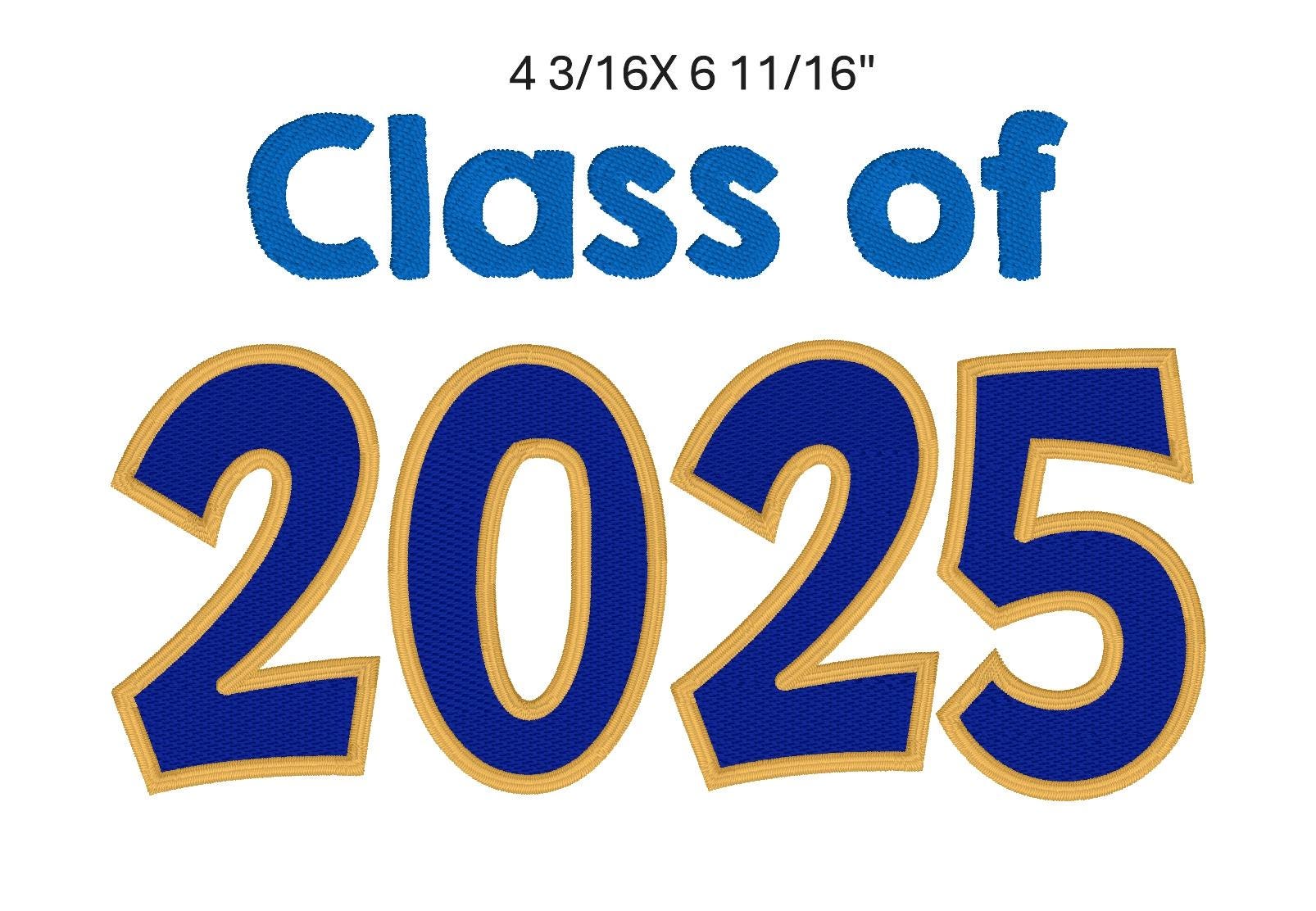 Class of 2025 Graduation Embroidery Files- 8 Designs-7 Fill, 1 Applique ...