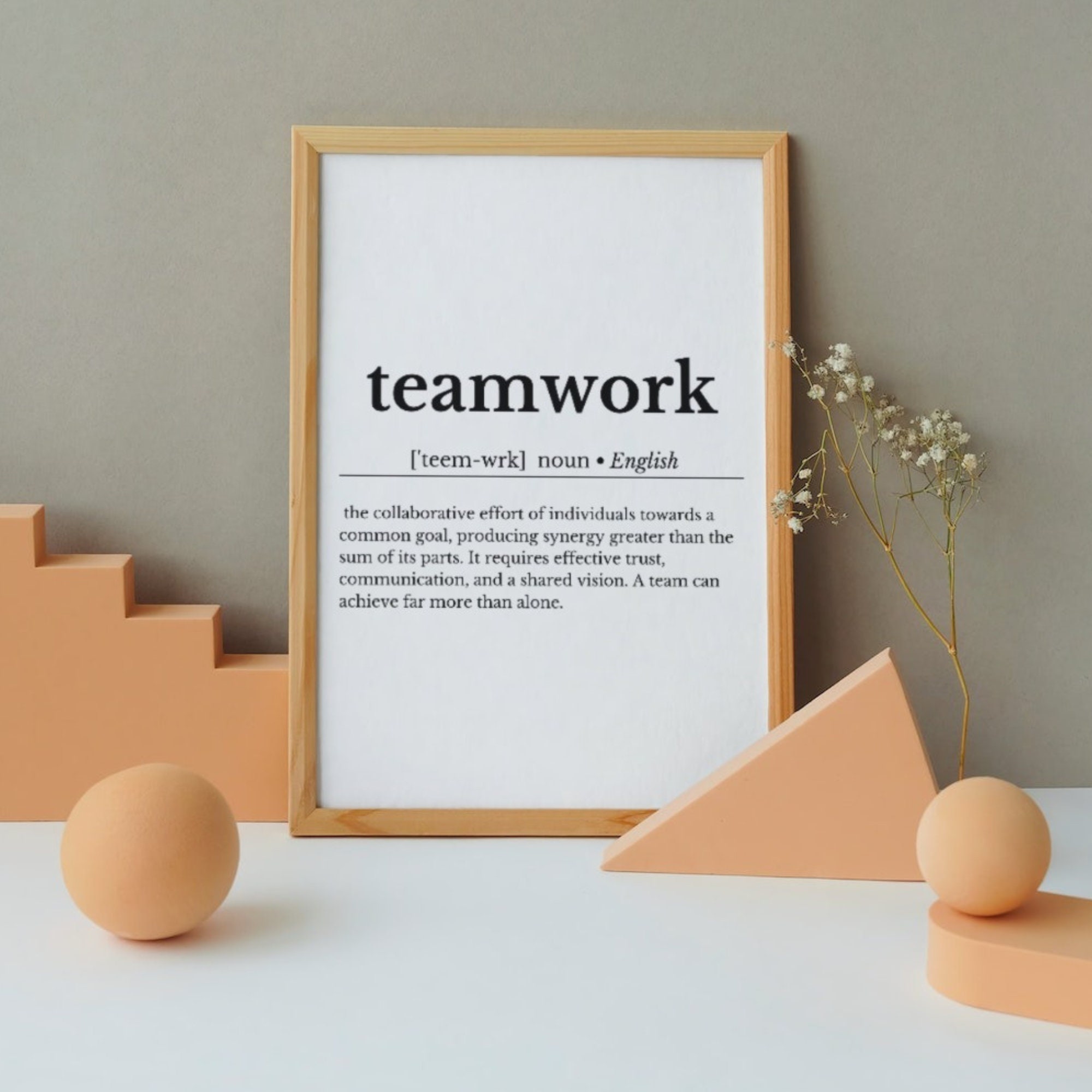 Instant Teamwork Office Decor Gallery Wall Set Teamwork - Etsy