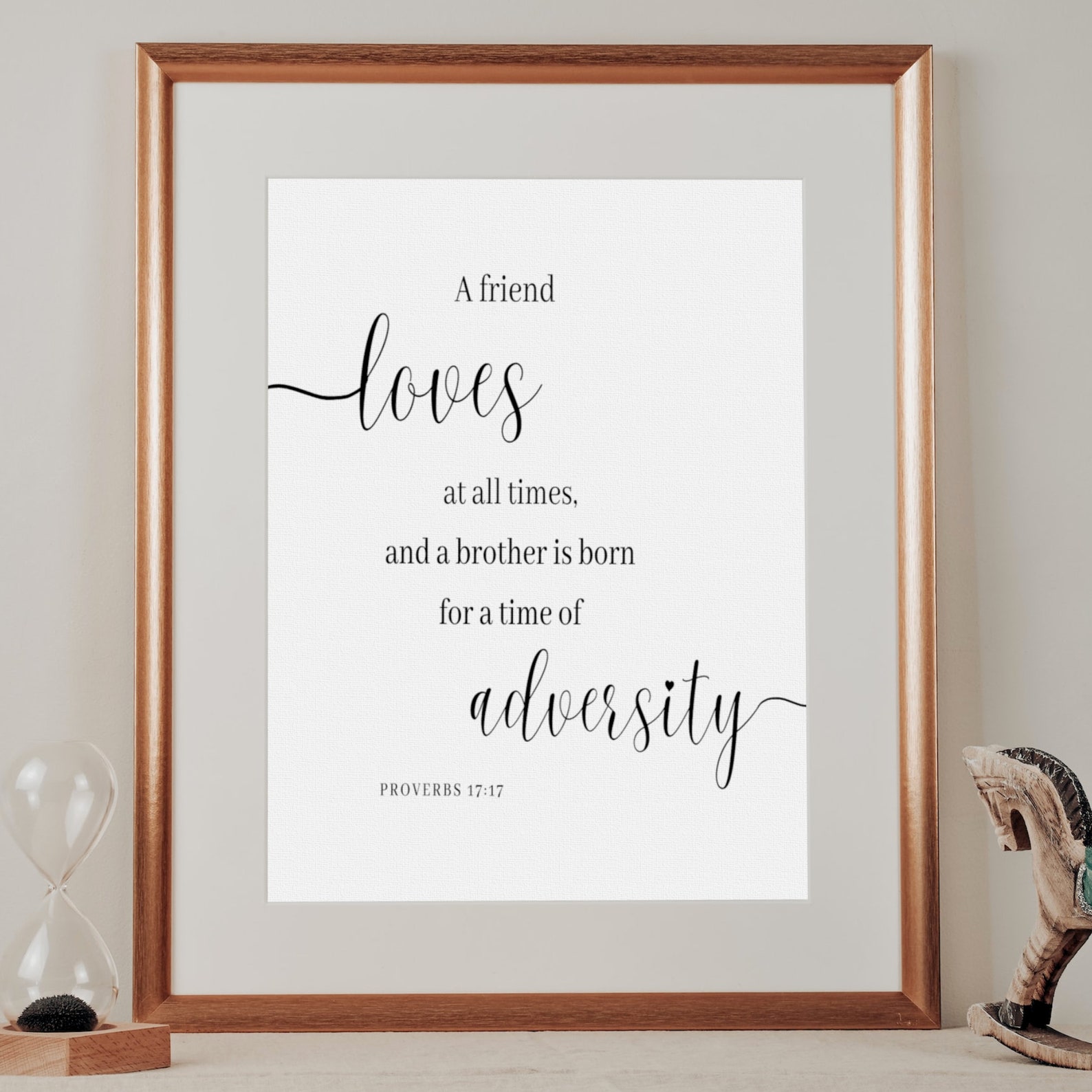 Instant Proverbs 17:17 Bible Art Quote/ Christian Decor Wall - Etsy