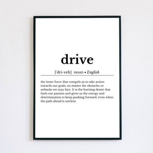 Instant Drive Definition Prints Office Wall Art Office Art - Etsy