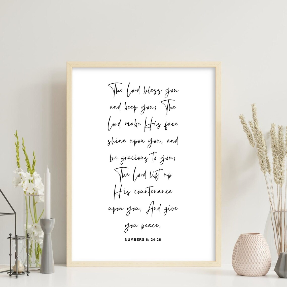 Numbers 6:24-26 Printable Bible Verse Bible Wall Art - Etsy
