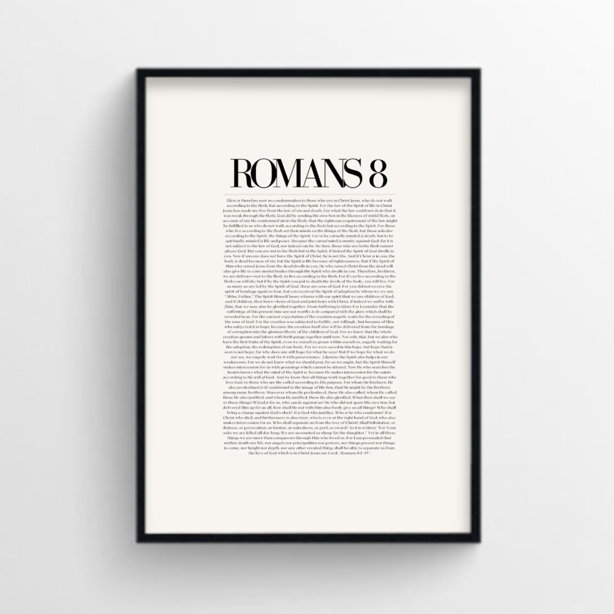 Romans 8 Bible Verse Christian Wall Art Faith Print - Etsy