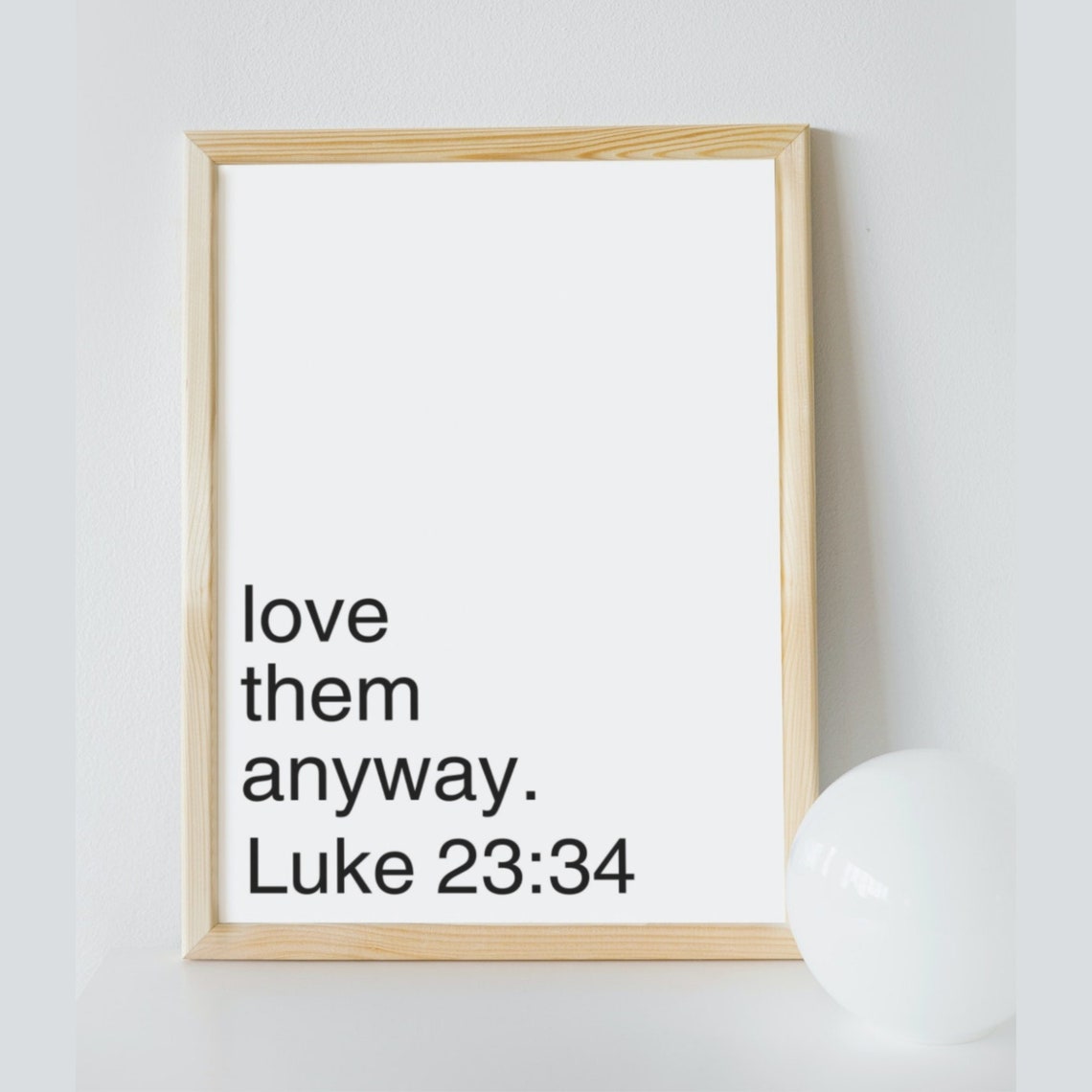 Luke 23:34 Bible Verse Art Christian Typography DIGITAL - Etsy