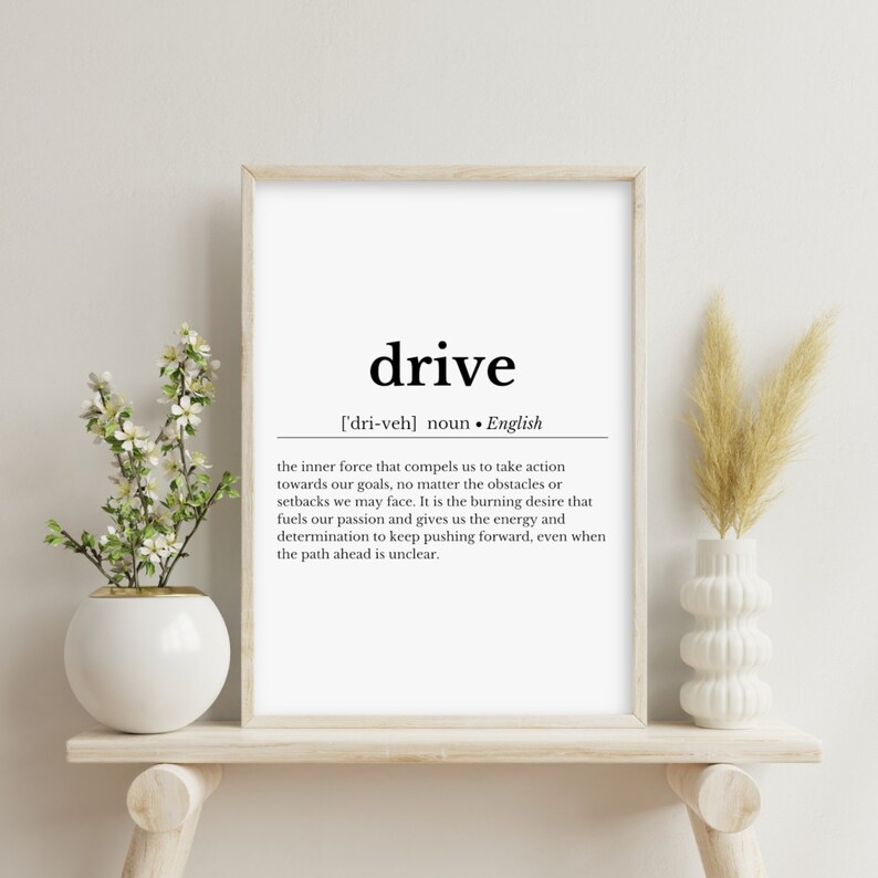 Instant Drive Definition Prints Office Wall Art Office Art - Etsy