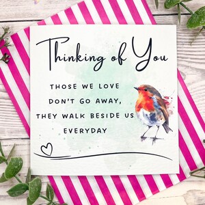 Thinking of You Robin Card Those We Love in Memory Card Comforting ...