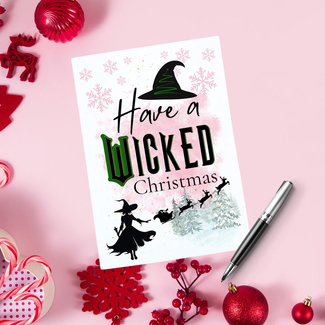 Wicked Inspired Christmas Card - Oz - Glinda - Witch - Musical - Movie ...