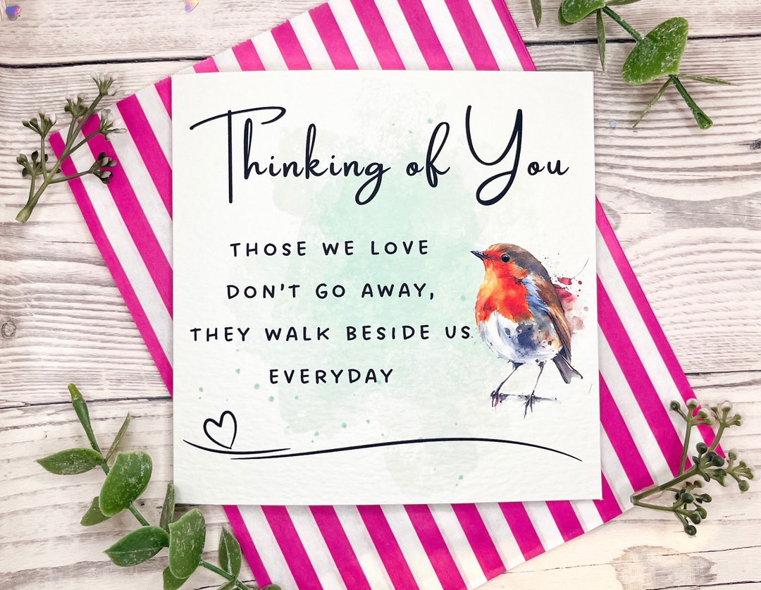 Thinking of You Robin Card Those We Love in Memory Card Comforting ...