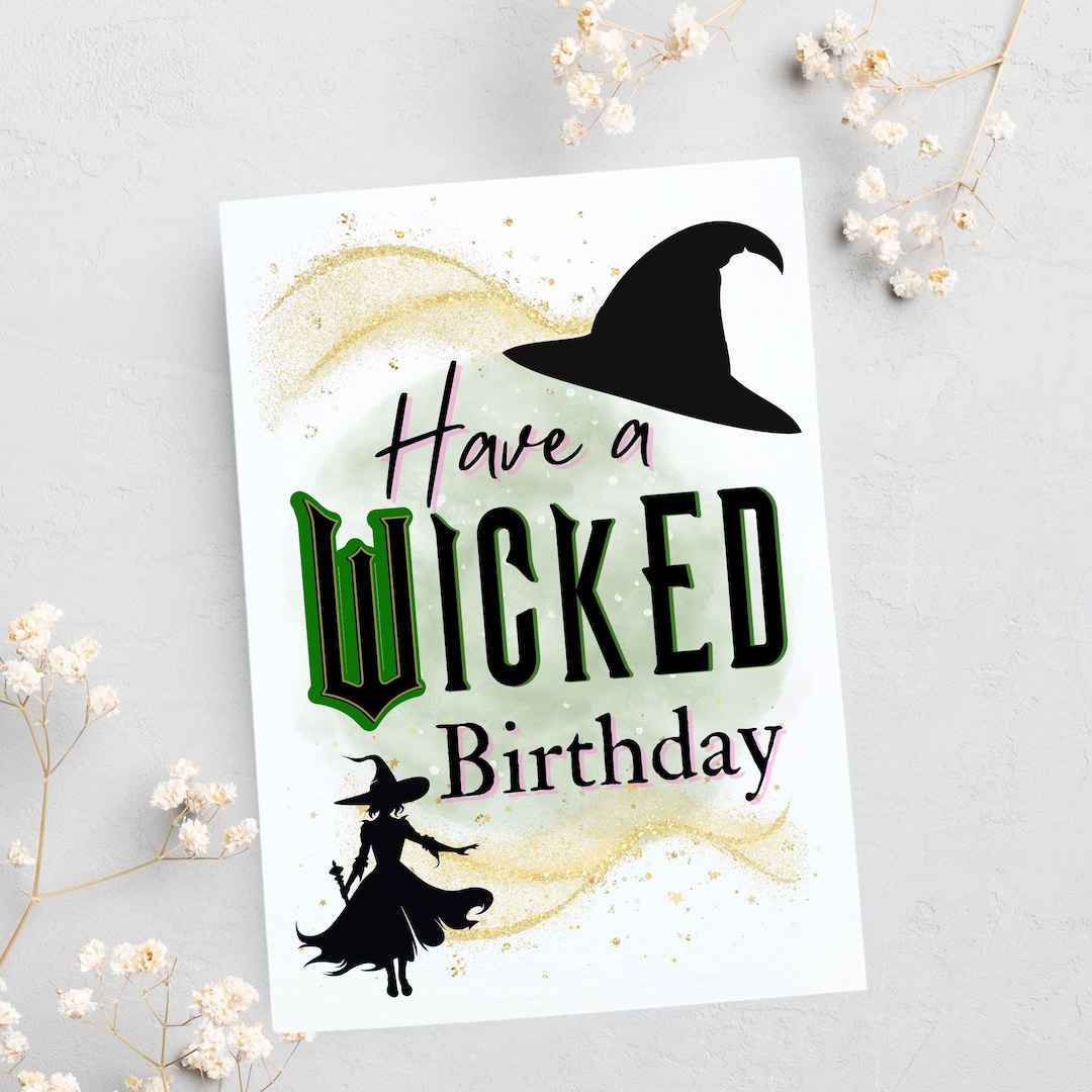 Wicked Birthday Card - Oz Musical Movie, Magic Birthday Wishes - Etsy UK