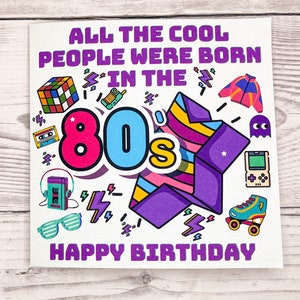 Retro 1980's Inspired Birthday Card Nostalgic Card - Etsy