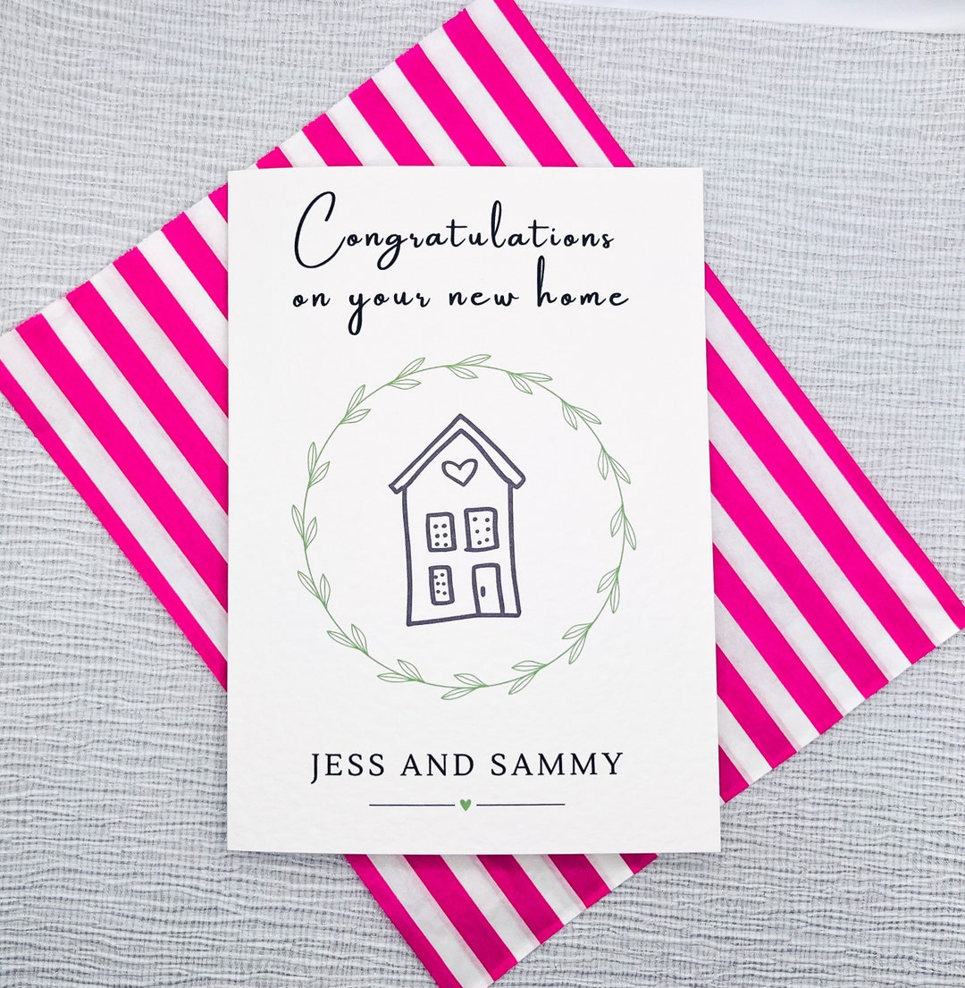Personalised Simple Aesthetic Congratulations on Your New Home Card New ...