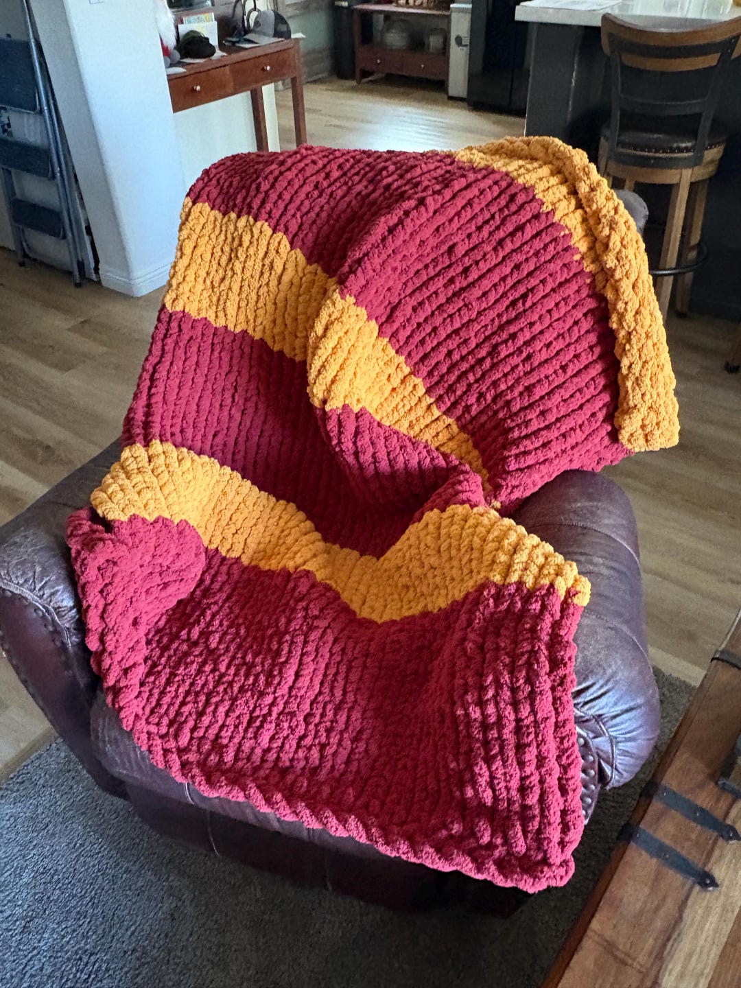 Washington Commanders Chunky Blanket - Etsy