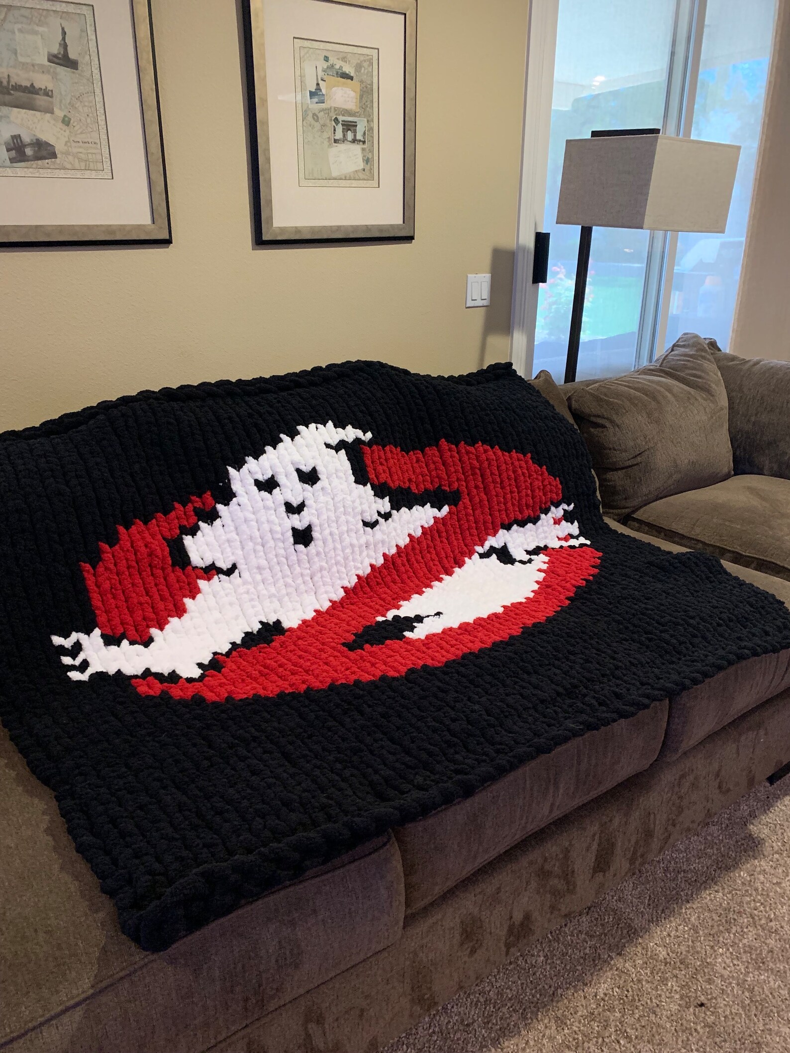 Ghostbusters Hand Knitted Chunky Blanket - Etsy