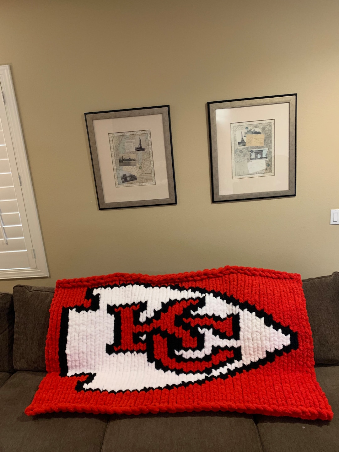 KC CHIEFS Championship Blanket - Etsy