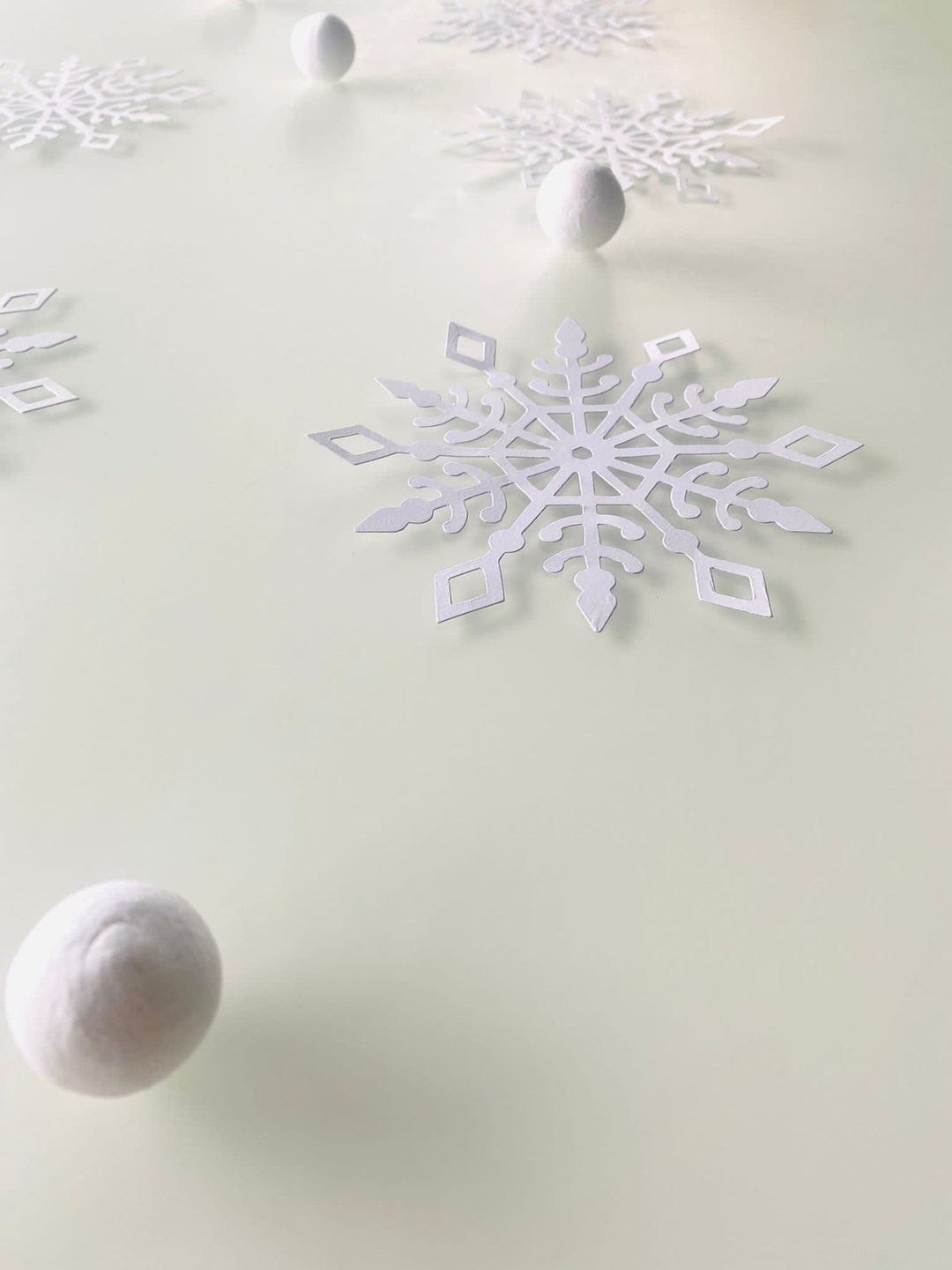 Ice Crystal Garland Made of Cardboard - Etsy