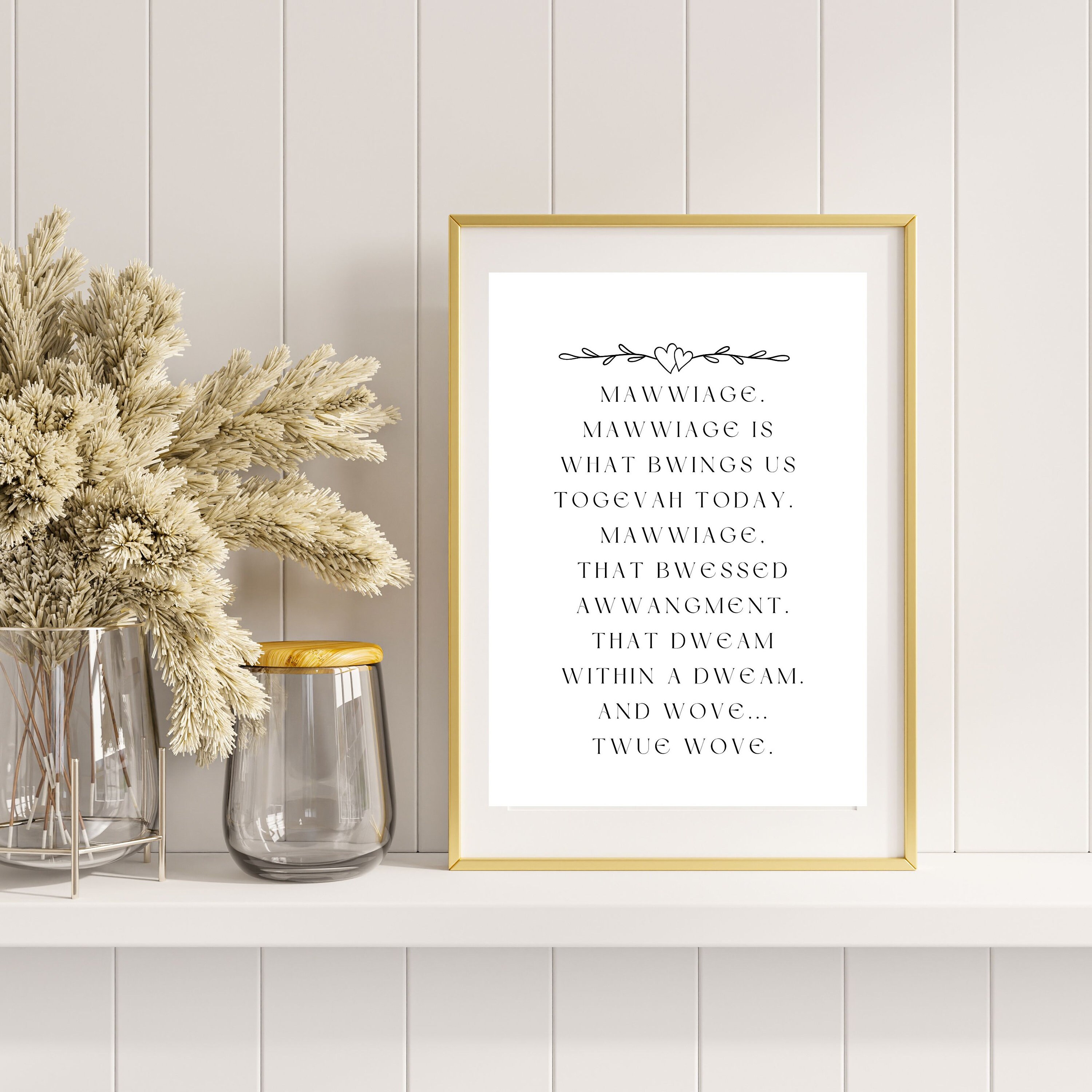 Princess Bride Digital Print Mawwiage Twue Wove Marriage - Etsy