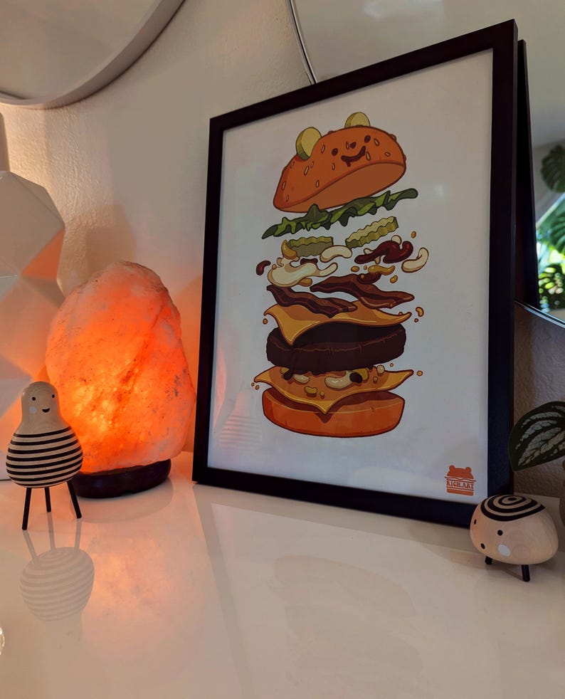 Deluxe Burger Print 11x14 Inch - Etsy