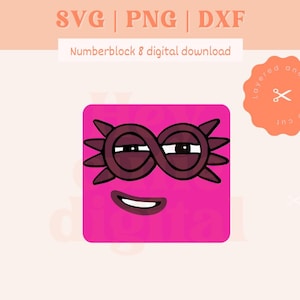 Number Blocks Svg | Numberblock #8 Digital Files | SVG PNG DXF ...