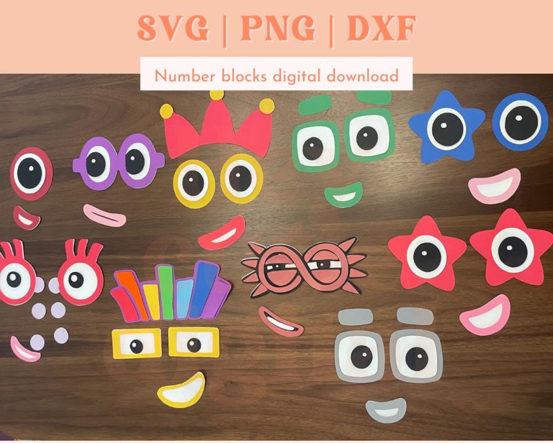 Number Blocks Svg | Number Blocks 1 to 10 Digital Files | SVG PNG DXF ...