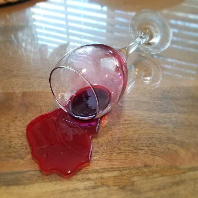 Fake Spilled Glass of Red Wine - Etsy