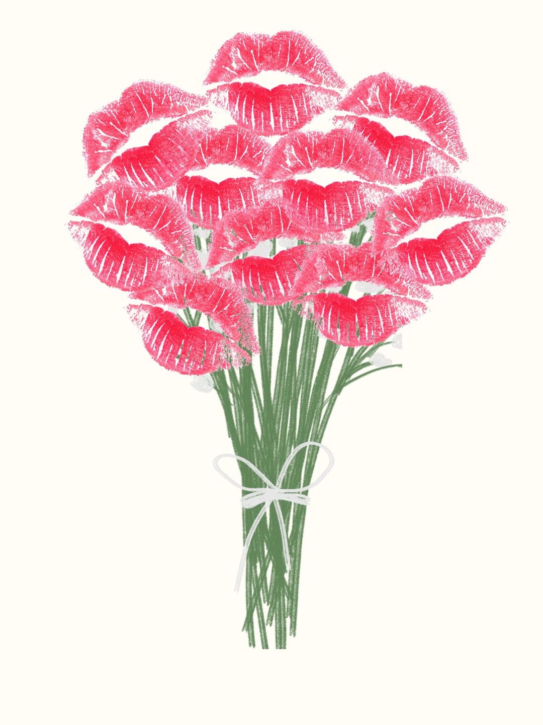 Bouquet of Kisses Wall Art Poster - Etsy