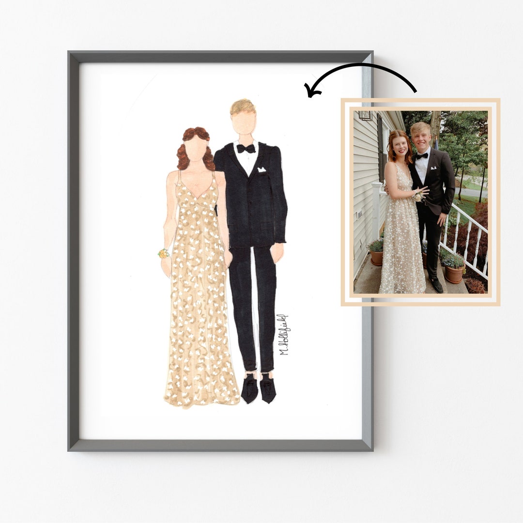 Prom and Homecoming Custom Illustration Portraits, Fashion ...