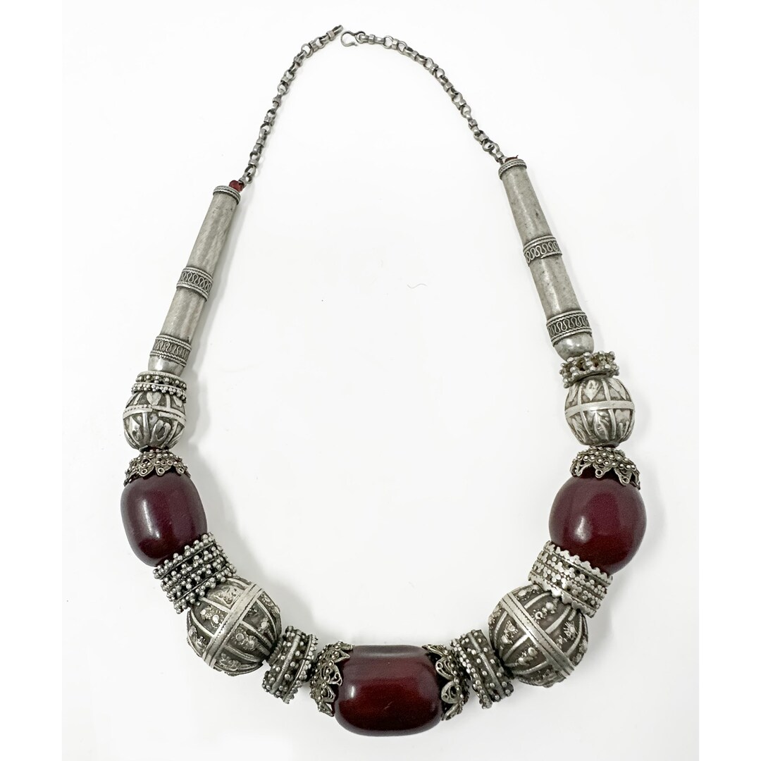 Antique Middle Eastern Islamic Yemeni Bedouin Bakelite Necklace With ...