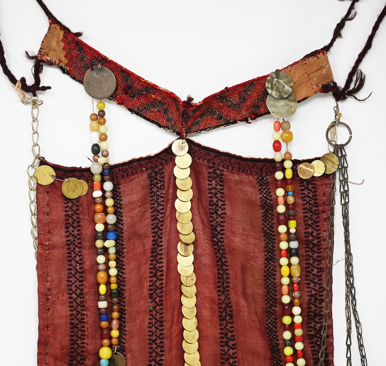 Middle Eastern Palestinian Bedouin Battoulah Face Mask With Silver ...