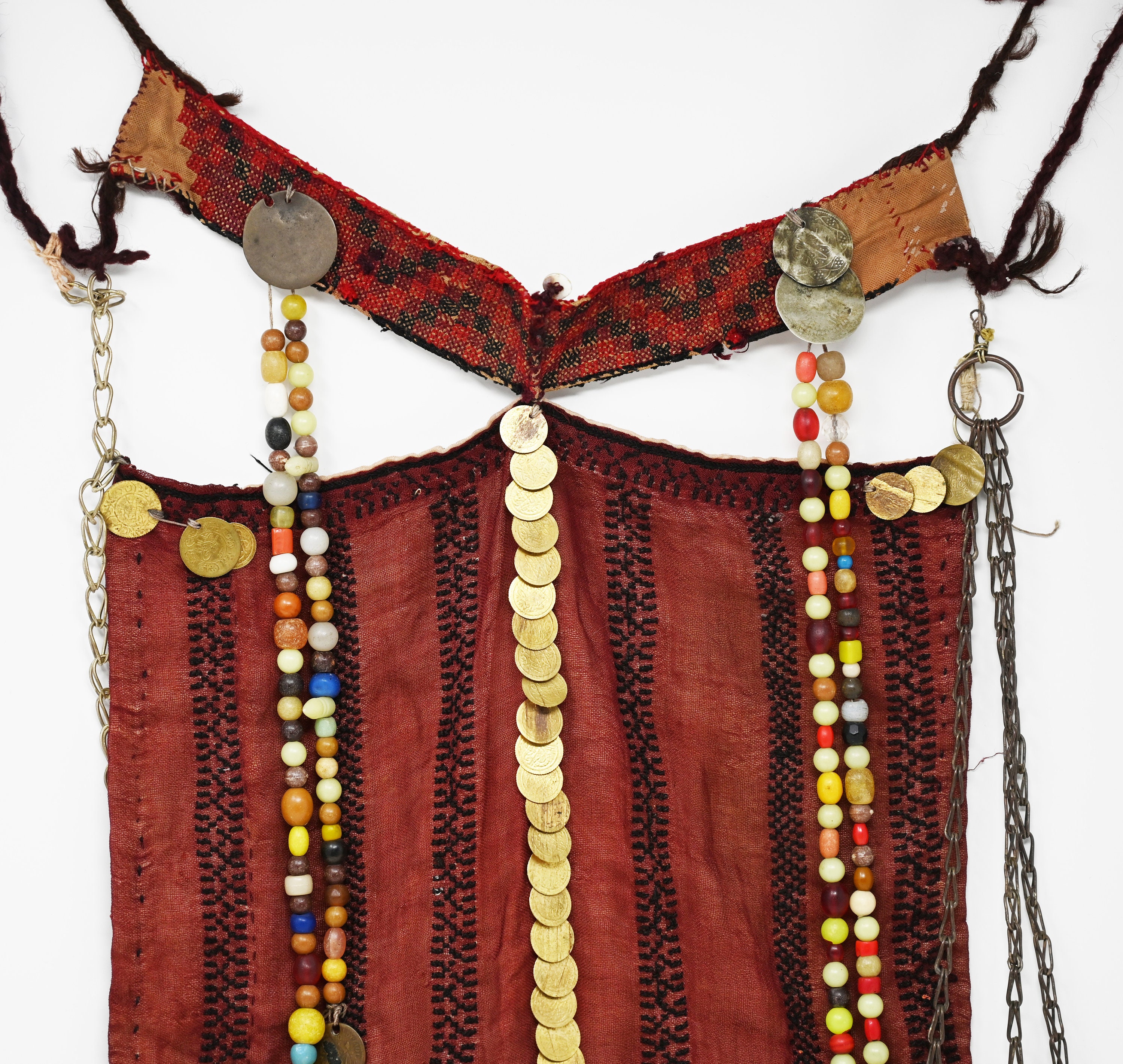 Middle Eastern Palestinian Bedouin Battoulah Face Mask With Silver ...