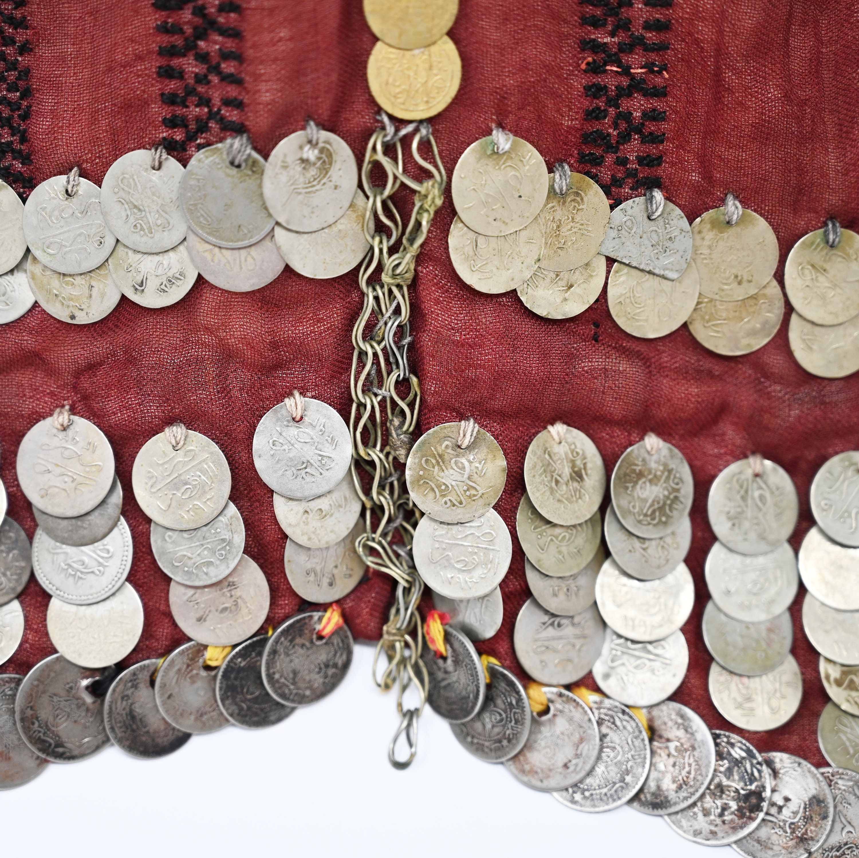 Middle Eastern Palestinian Bedouin Battoulah Face Mask With Silver ...