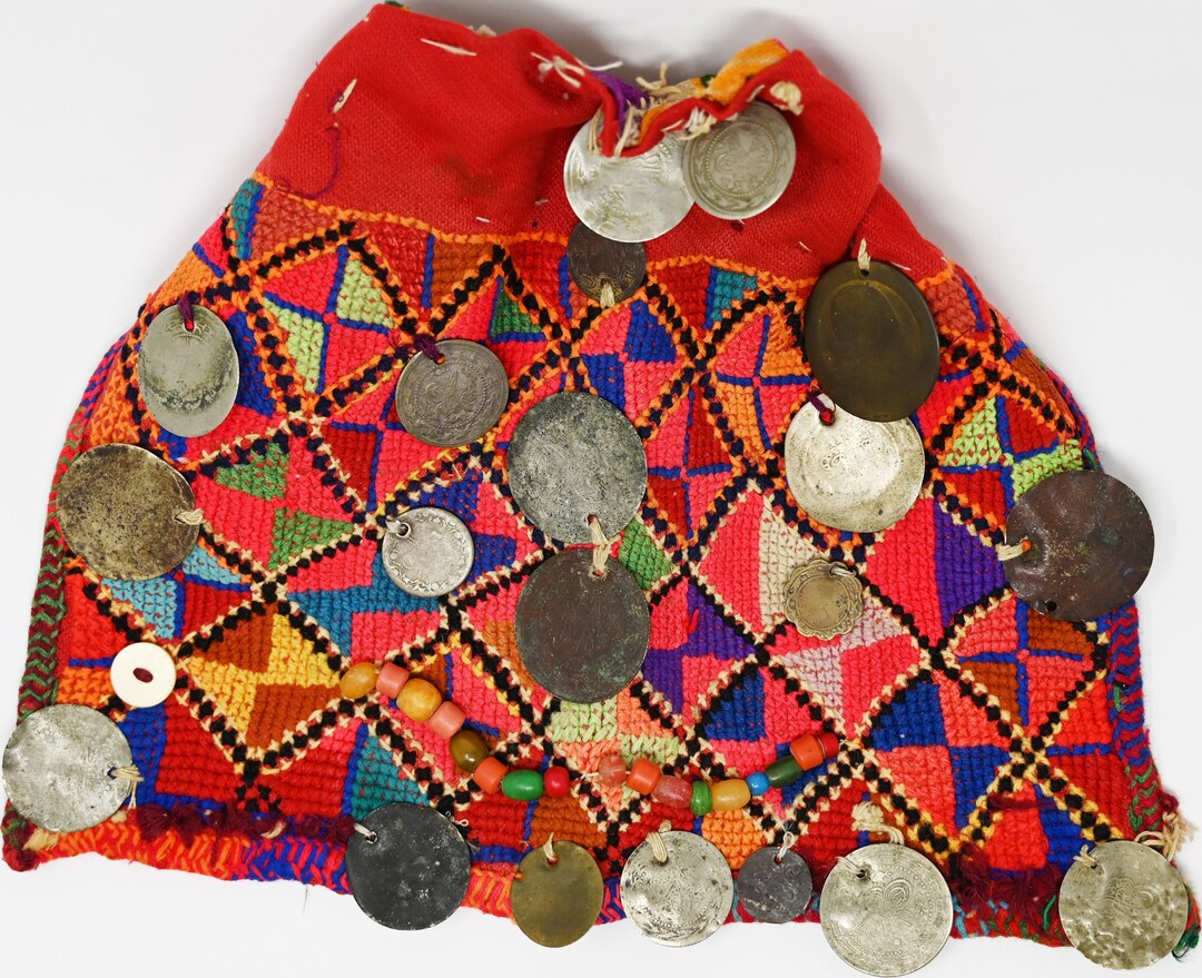 Palestinian Headdress With Silver Metal Islamic Coins - Etsy